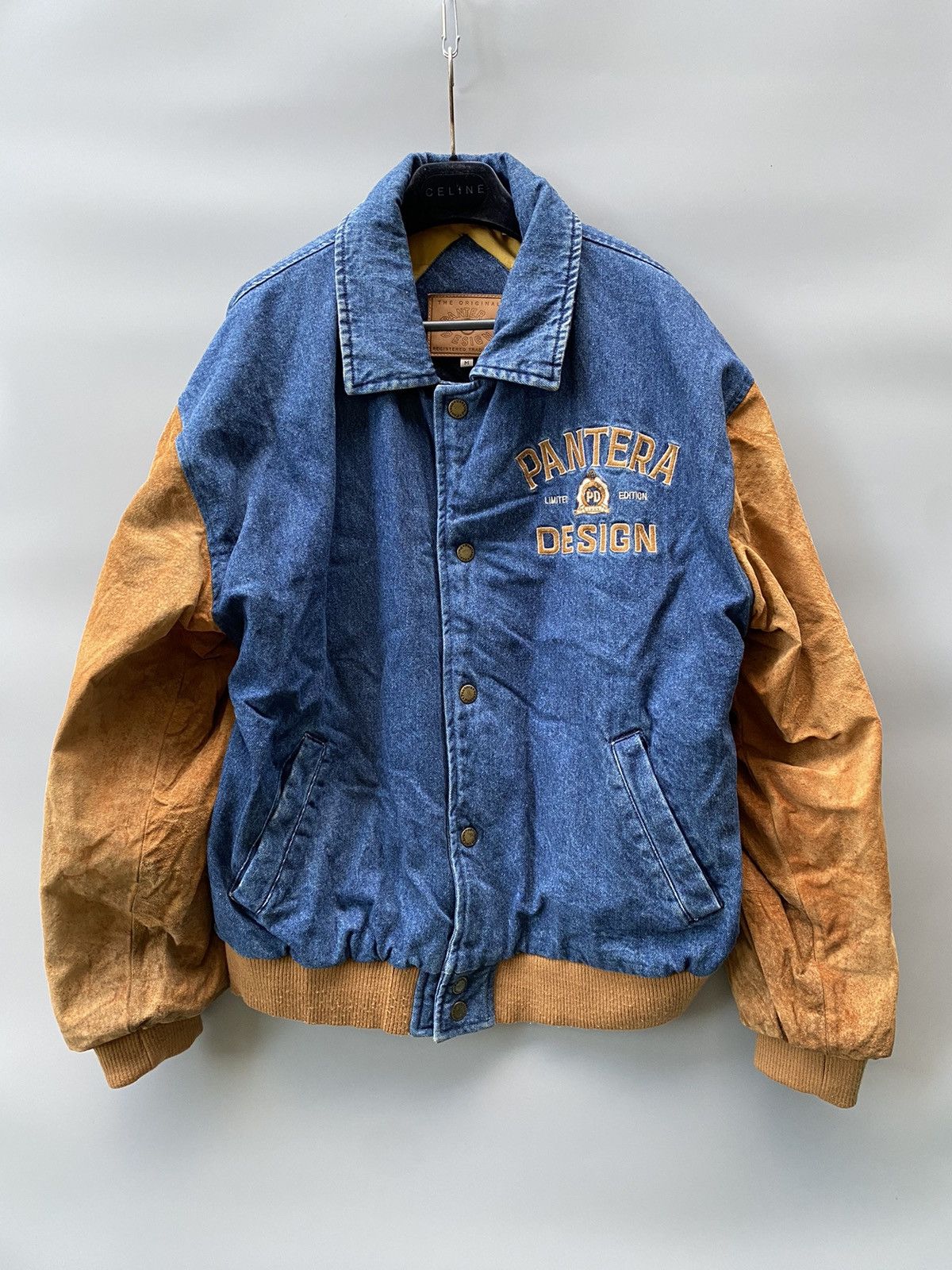 Vintage 1994 Pantera Design Denim Letterman Varsity Jacket | Grailed