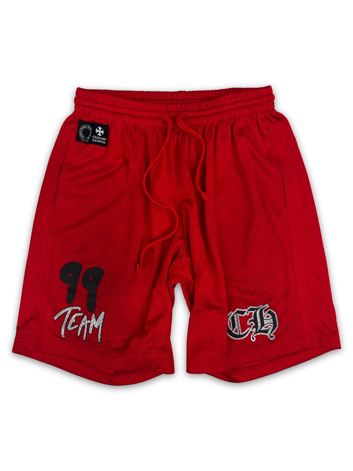 Chrome Hearts Chrome Hearts x Matty Boy ‘99 Team’ Red Logo Mesh Shorts ...