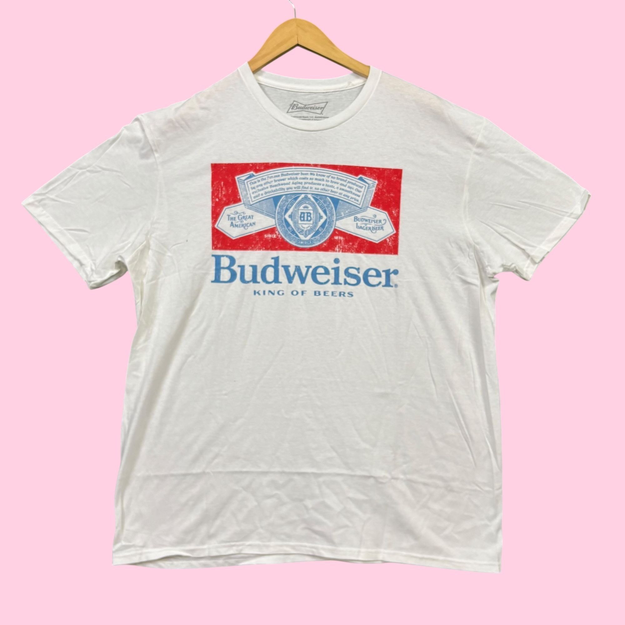 Budweiser The Great American Budweiser King of Beer Since 1876 Tee XL ...