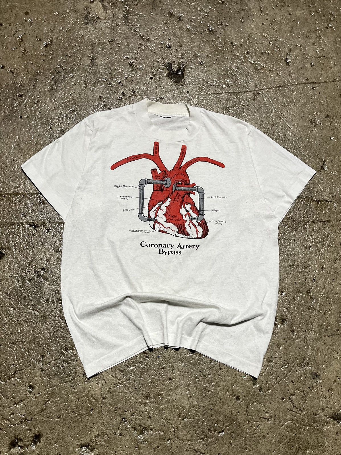 Vintage Crazy Vintage 80s Coronary Artery Bypass Anatomy Tee Shirt ...
