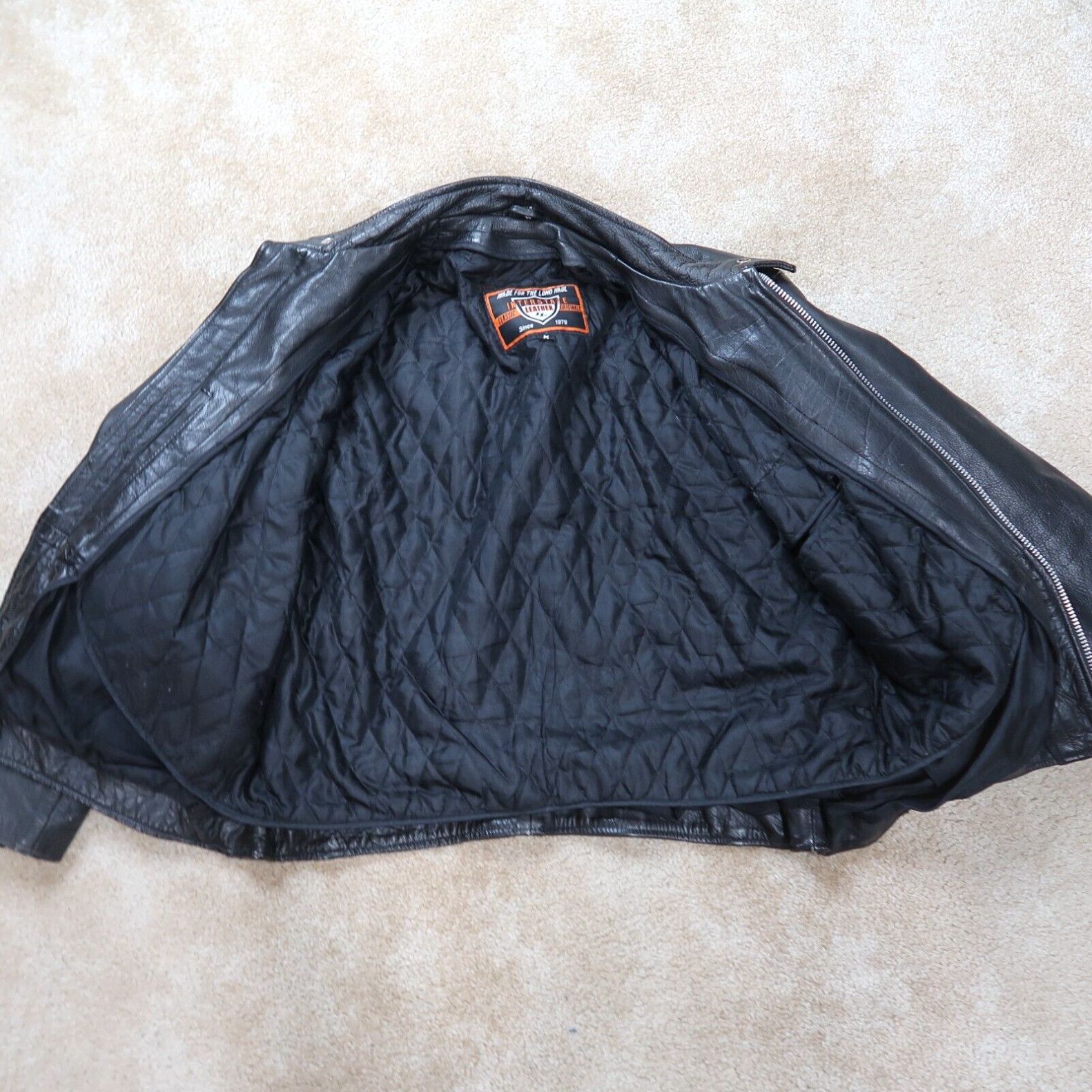 Vintage Interstate Leather Coat Jacket motorcycle Jacket Men's Medium ...