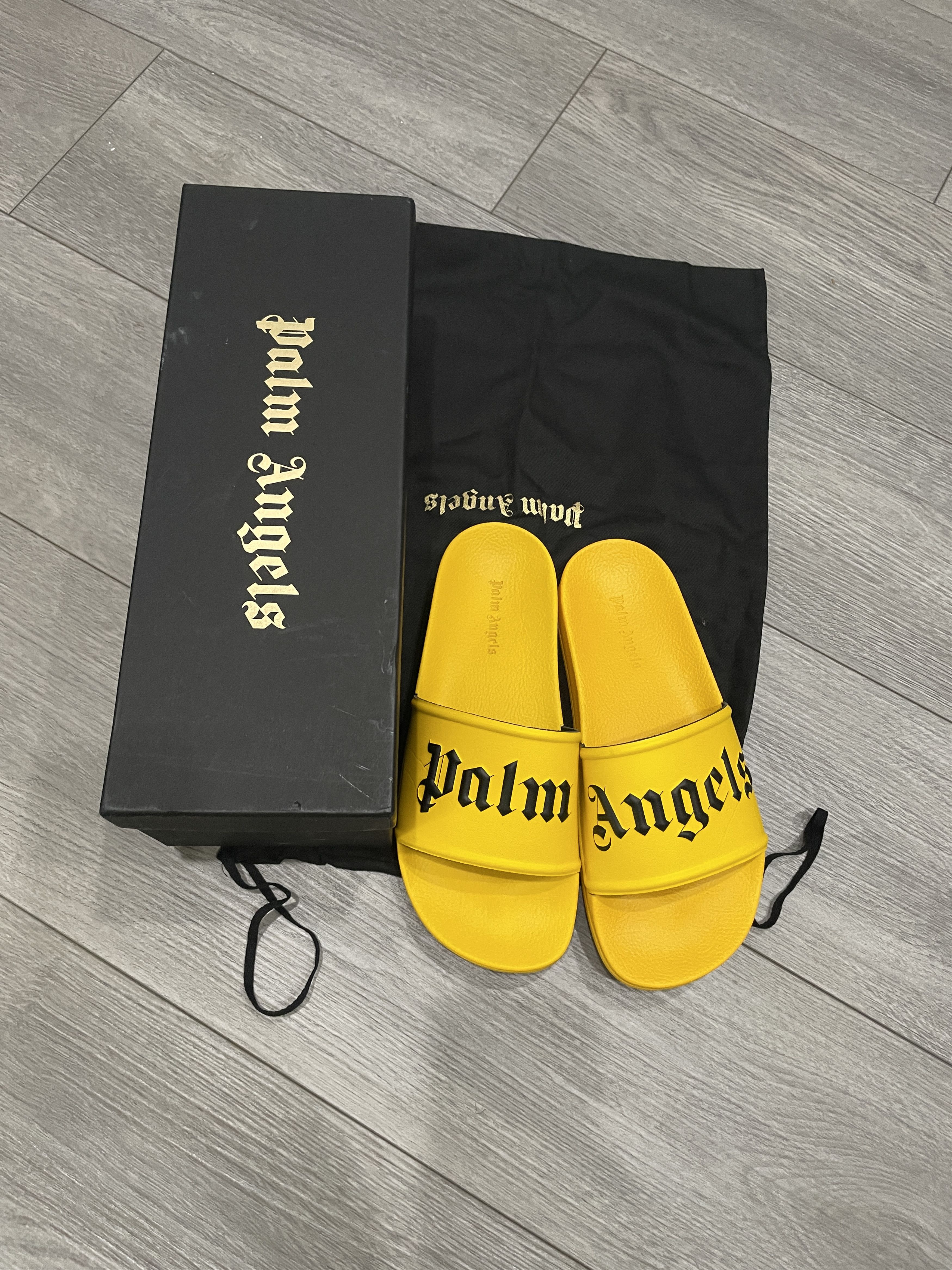 Palm Angels Palm Angels Yellow Slides 7 Mens | Grailed