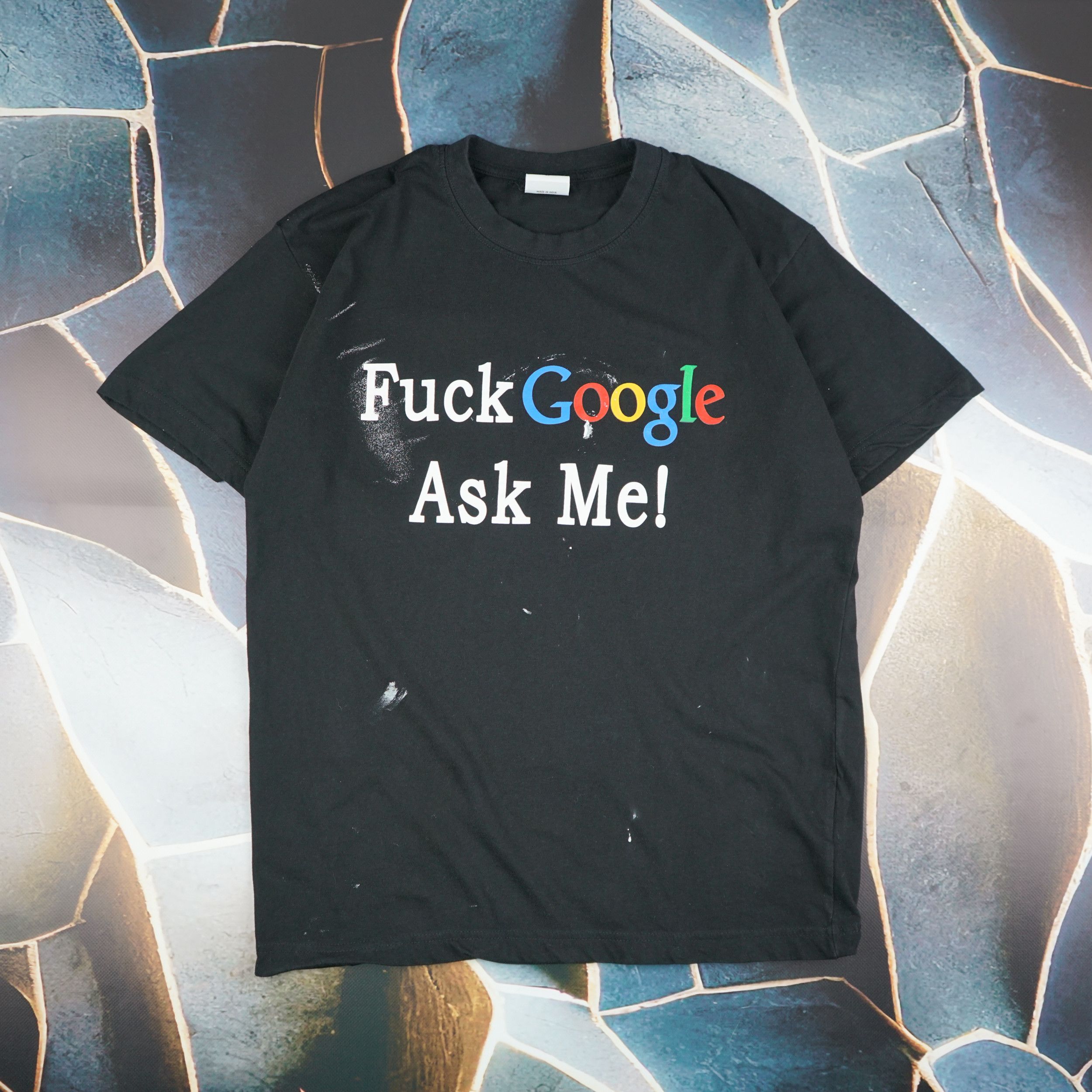 Streetwear × Vintage Vintage Fck Google Ask Me T-Shirt Distressed | Grailed