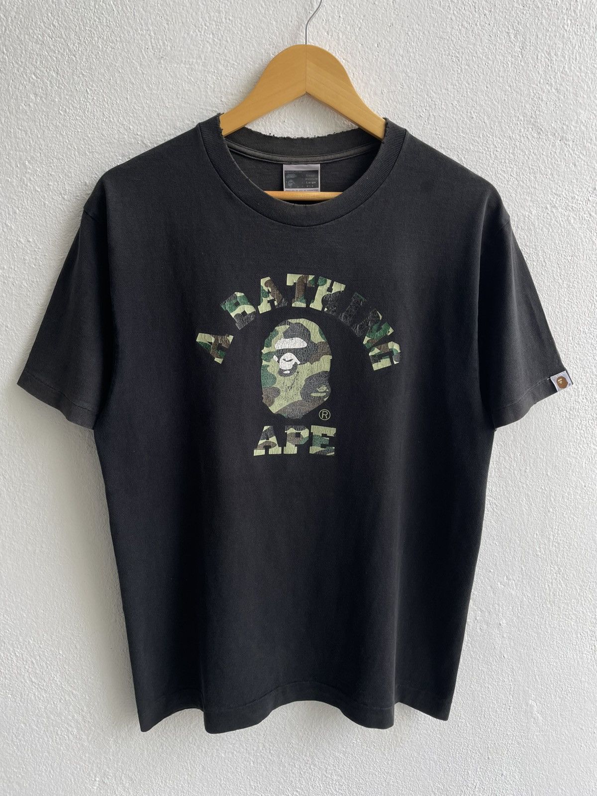 Bape Vintage 2000's Distress A Bathing Ape College Tee | Grailed