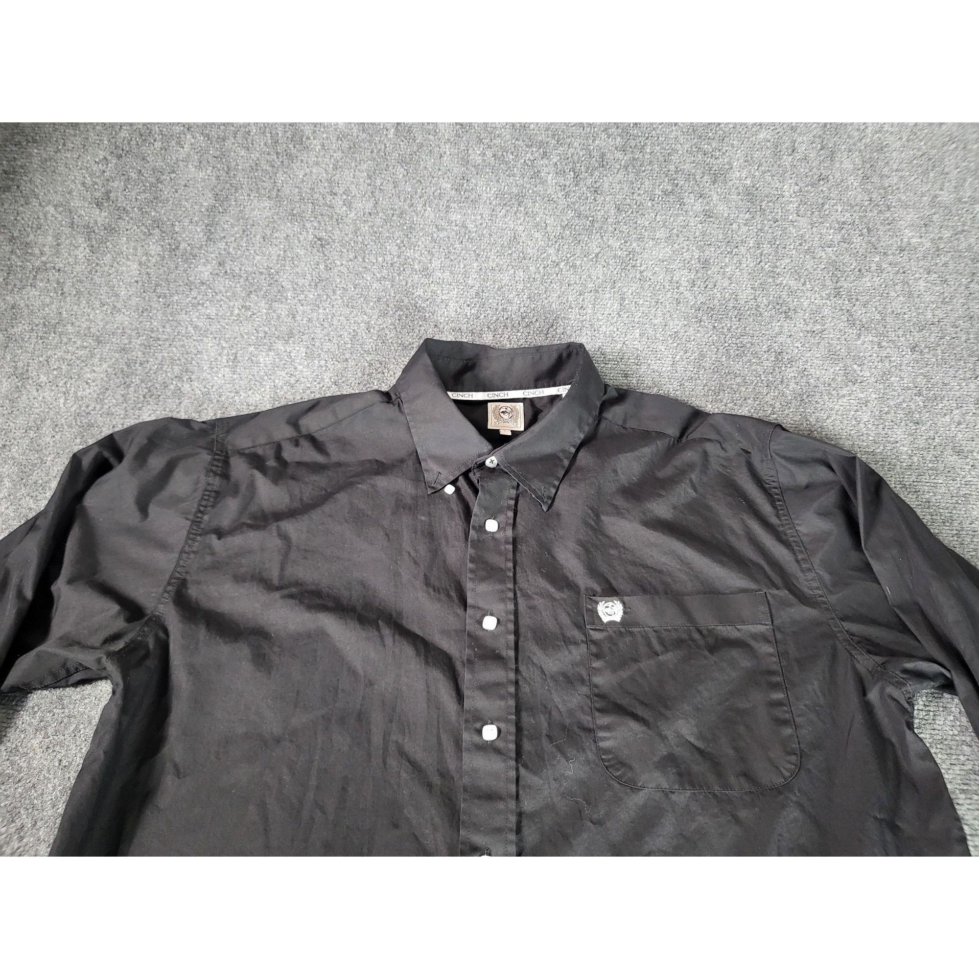 Cinch Cinch Button Up Shirt Men Sz L Black Long Sleeve Cowboy West ...