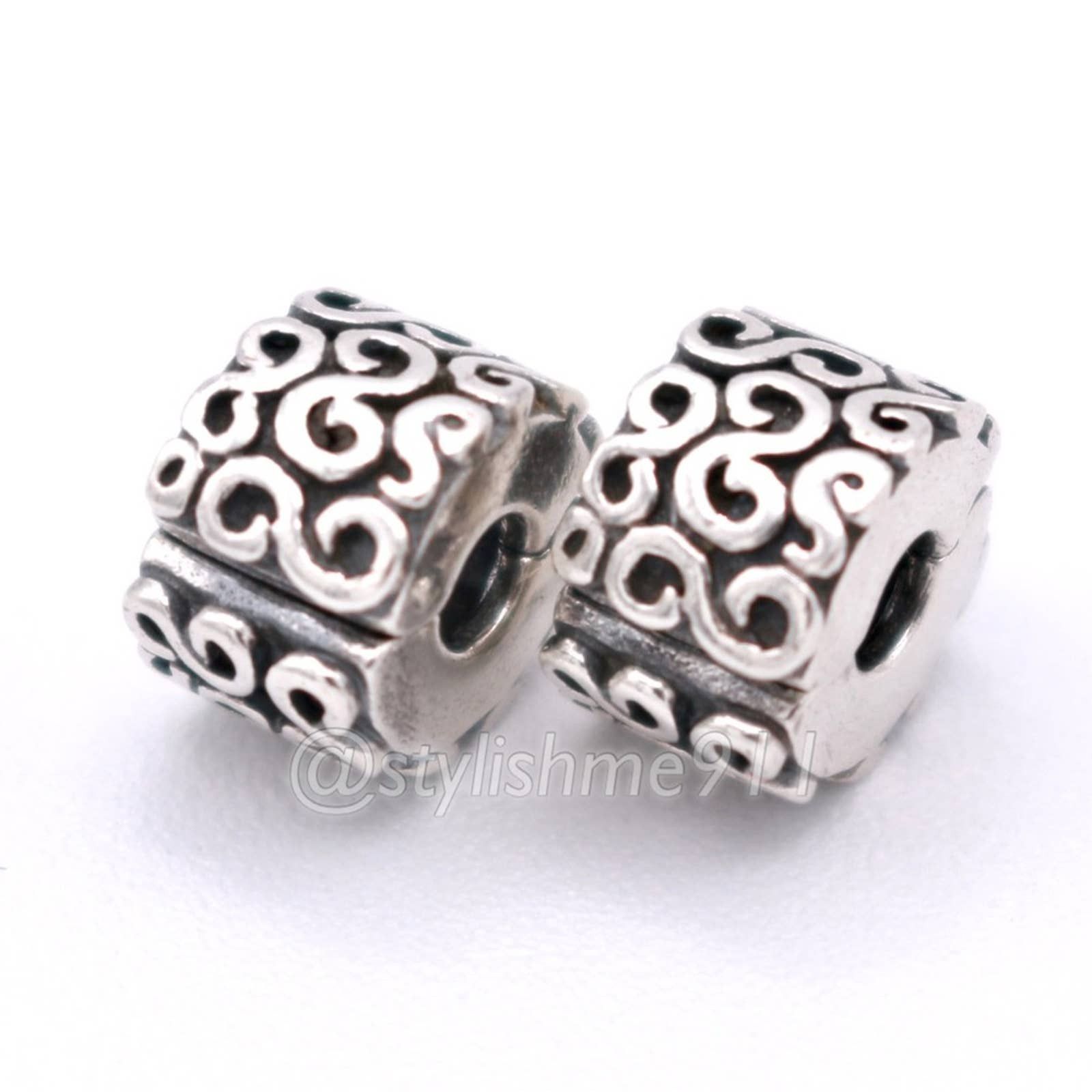 pandora Two Authentic PANDORA Swirls Clips | Grailed