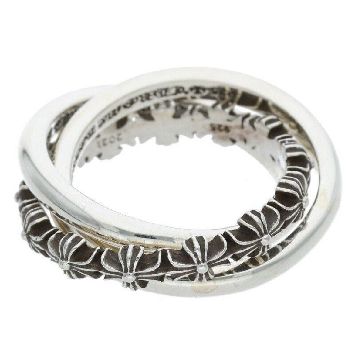 Chrome Hearts Chrome Hearts Tiny E CH Plus Band TRPL Ring | Grailed