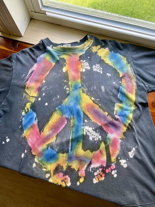 Vintage Vintage Very Rare 90s Peace Sign Mosquitohead Print T Shirt