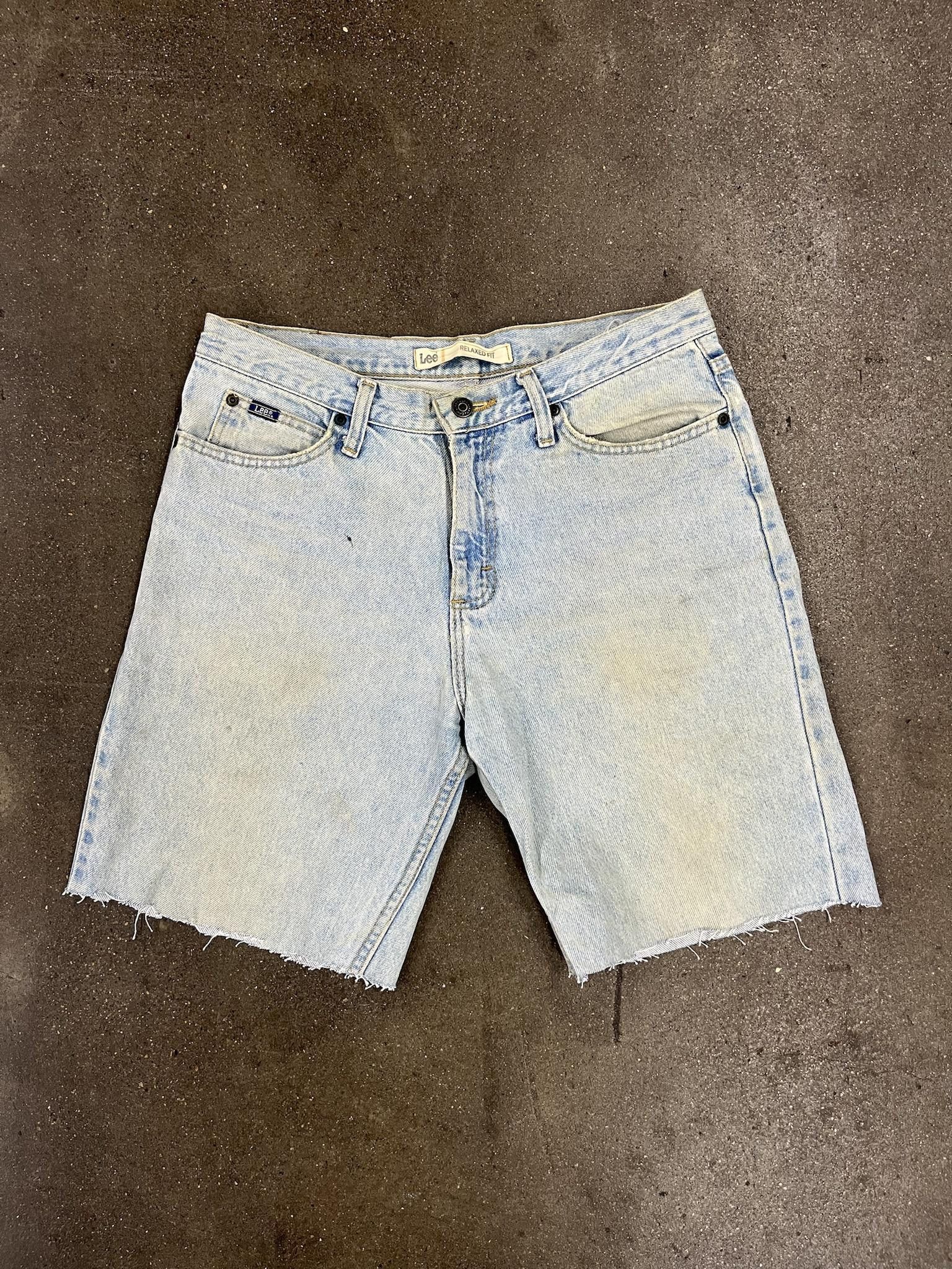 Vintage Vintage 1990's Lee Back Pocket Hole Lightwash Jorts | Grailed
