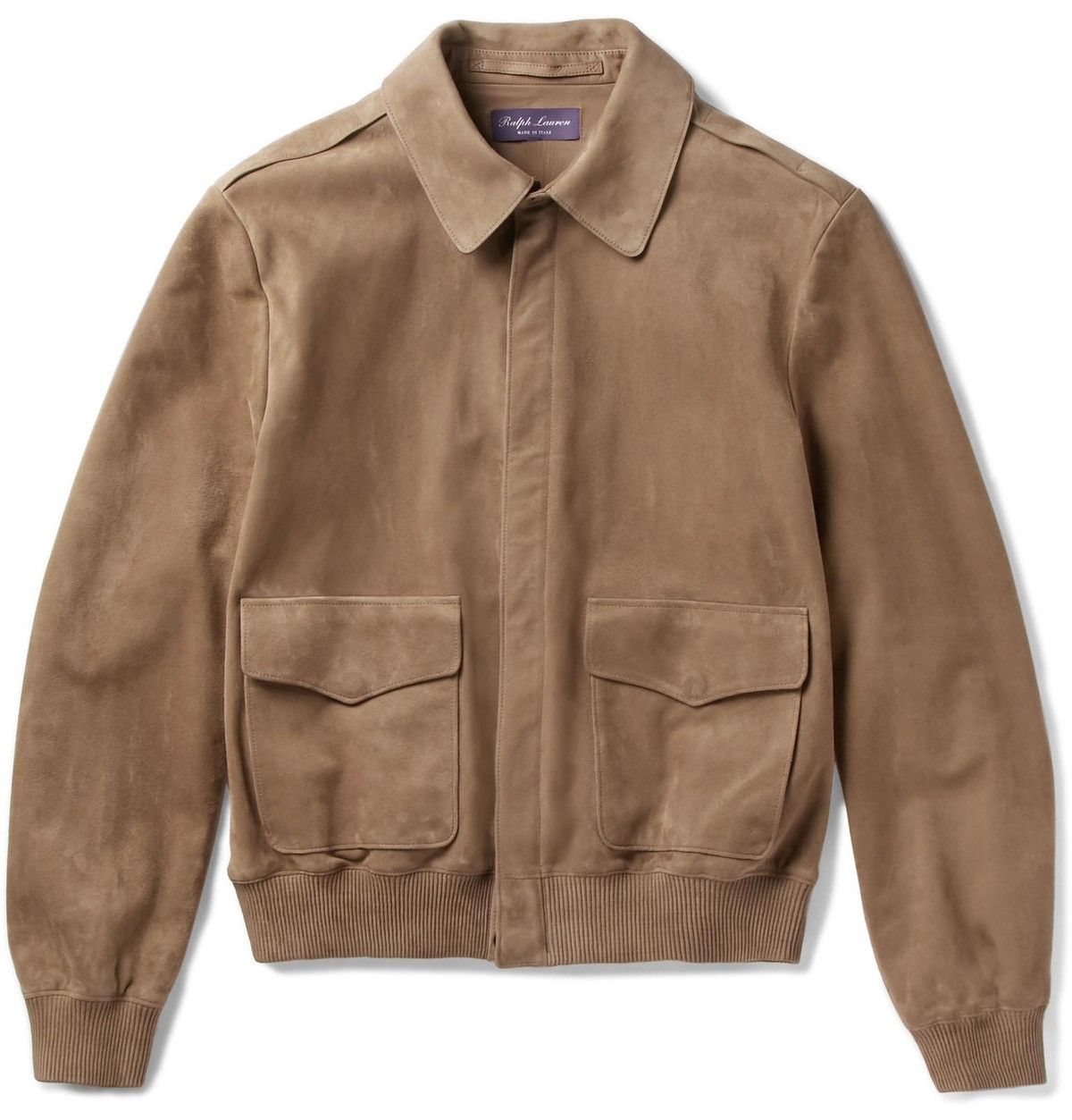 Ralph Lauren Purple Label 3495USD Henfield Suede Leather Flight Aviator ...