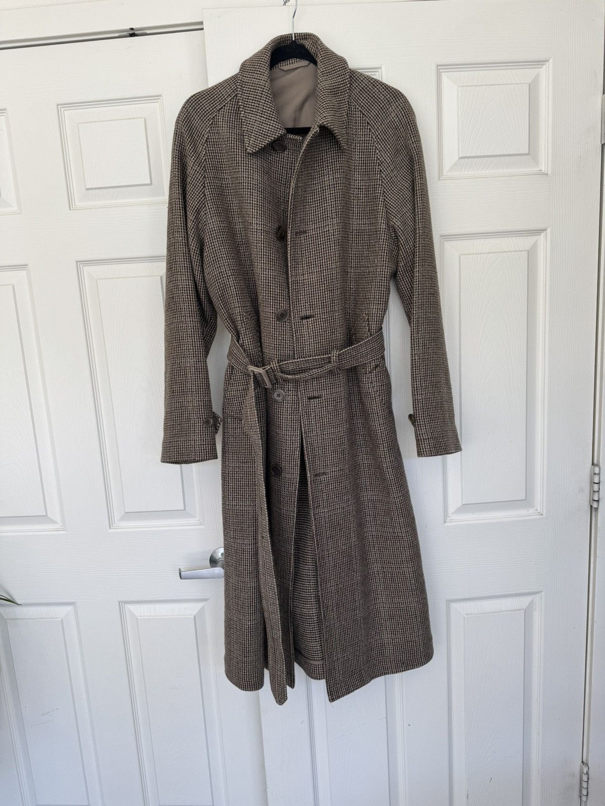 Ralph Lauren Purple Label RL PURPLE LABEL NEW TWEED BELTED BALMACAAN ...