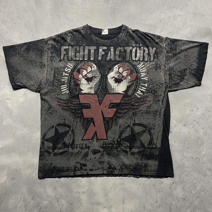 Japanese Brand Crazy y2k Grunge Cyber Goth MMA Elite Fighter Graphic ...