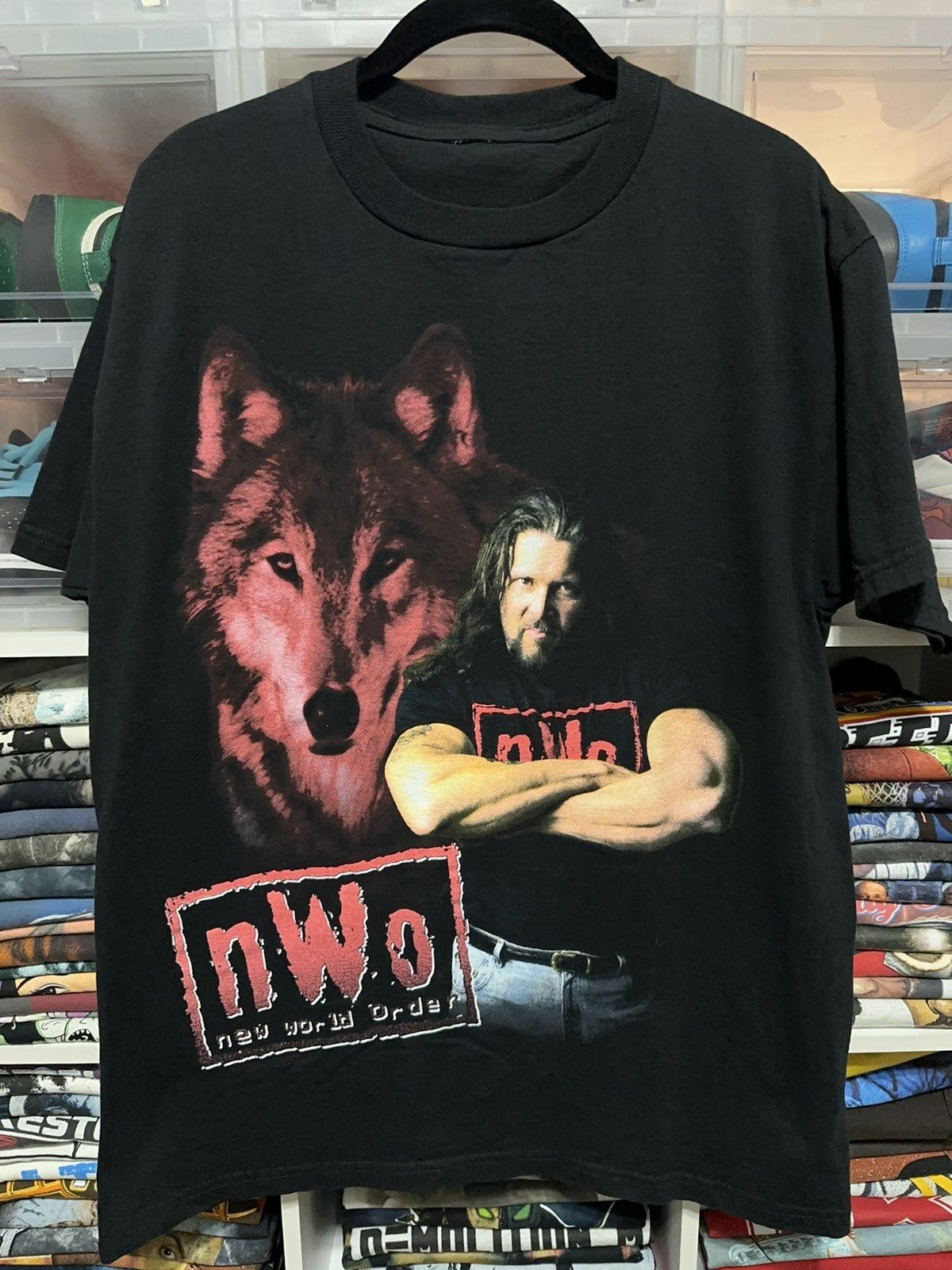 Vintage Vintage WCW NWO Kevin Nash Wolfpac Wrestling Tee Large | Grailed