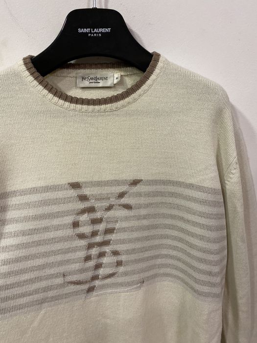 Vintage Beige YSL Sweater Wool Soft Yves Saint Laurent Sweater | Grailed