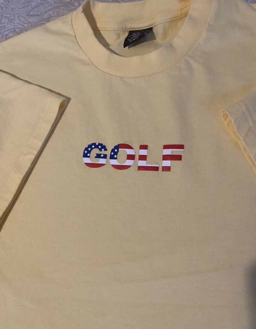 Golf Wang × Tyler The Creator Golfwang American Flag Logo Tee Banana XL ...