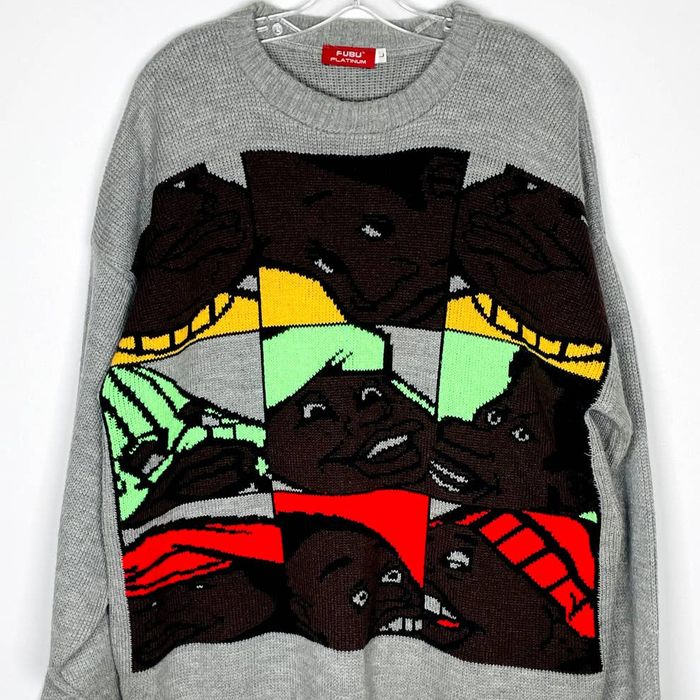 Fubu Vintage 90s FUBU Platinum Fat Albert Junkyard Gang Sweater | Grailed