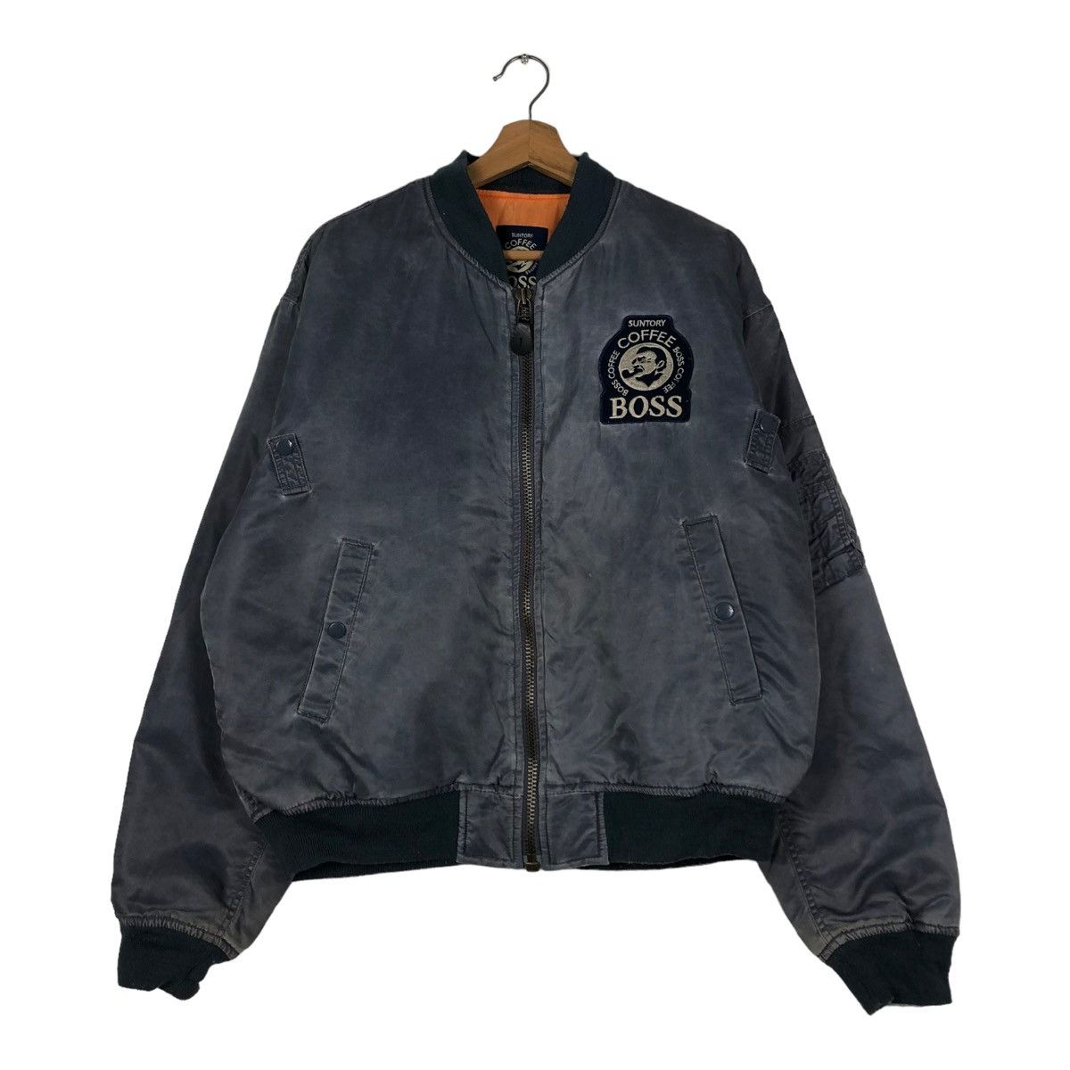 Vintage 🔥RIOT RIOT VINTAGE BOMBER JACKET FLY SUNTORY COFFEE BOSS | Grailed