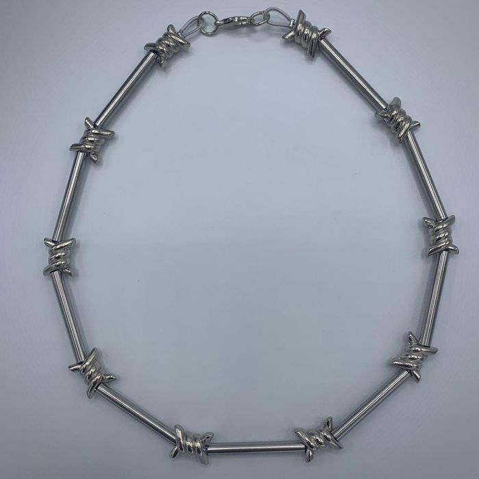 Cuban Link Chain Barbed Wire Necklace | Barbed Wire Chain | Grailed