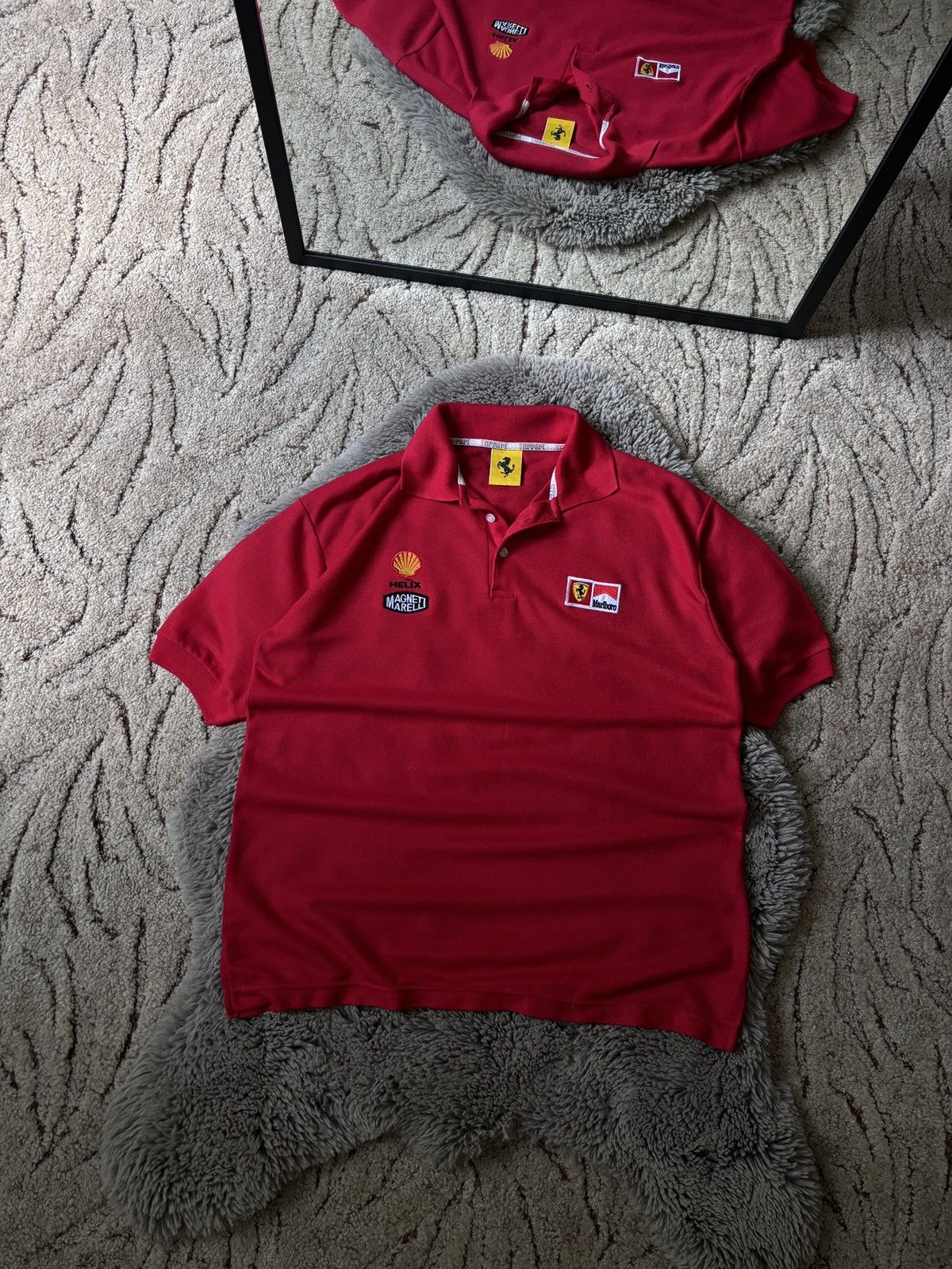 Vintage Ferrari x Marlboro F1 vintage 2001 red polo shirt | Grailed