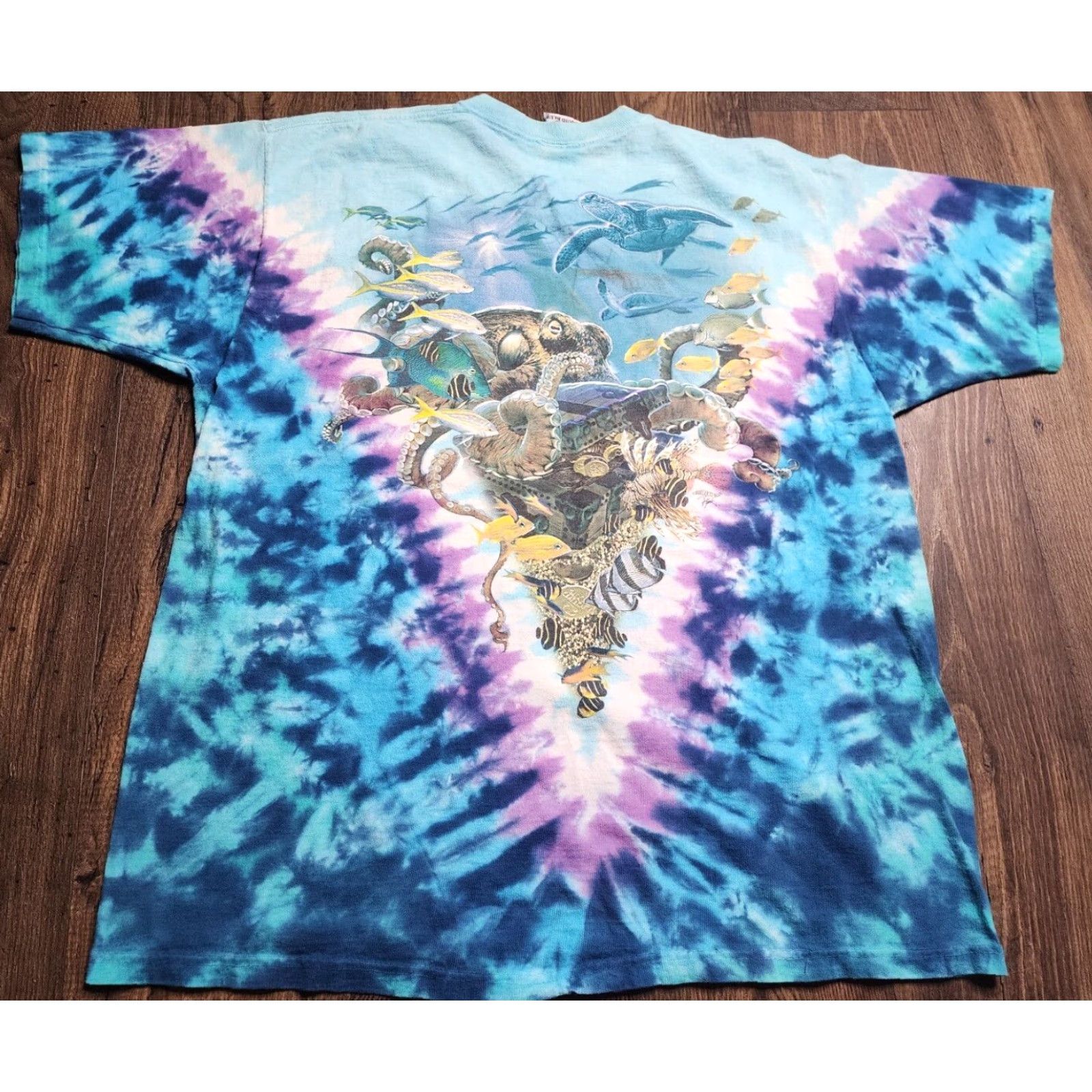 Liquid Blue Liquid Blue Mens Extra Large XL Tie Dye Ocean Sea Dolphin ...