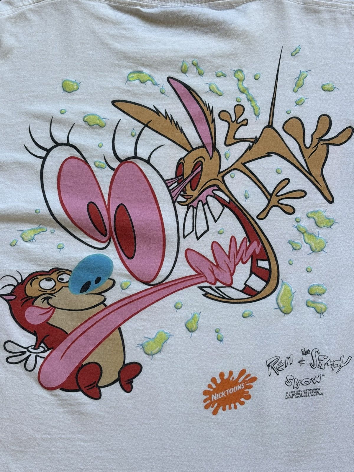 Nickelodeon 1991 vintage single stitch ren & stimpy Nickelodeon cartoon ...