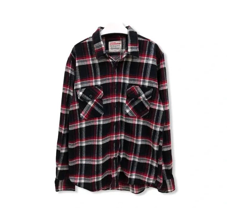 Flannel × Streetwear × Vintage Vintage Work Commontage Plaid Tartan ...