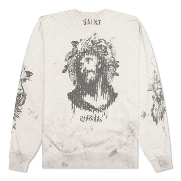 Saint Michael Saint Michael Kawamura Crewneck Sweatshirt Grey | Grailed