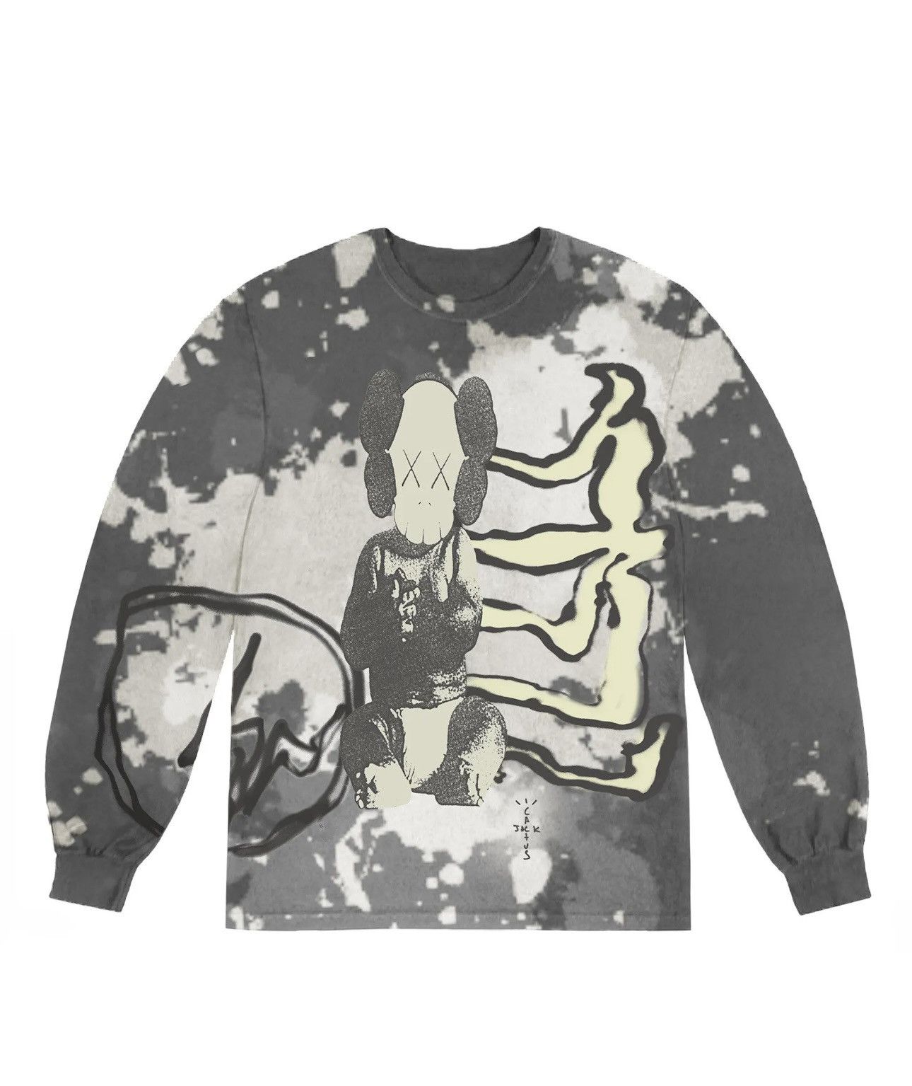 Vintage Travis Scott Cactus Jack Kaws for Fragment Longsleeve Tee | Grailed