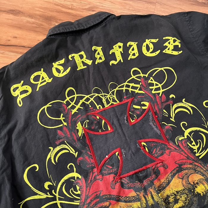 Affliction Y2K Faded PJ Mark Cross Punk Goth Emo Grunge Skate Shirt ...