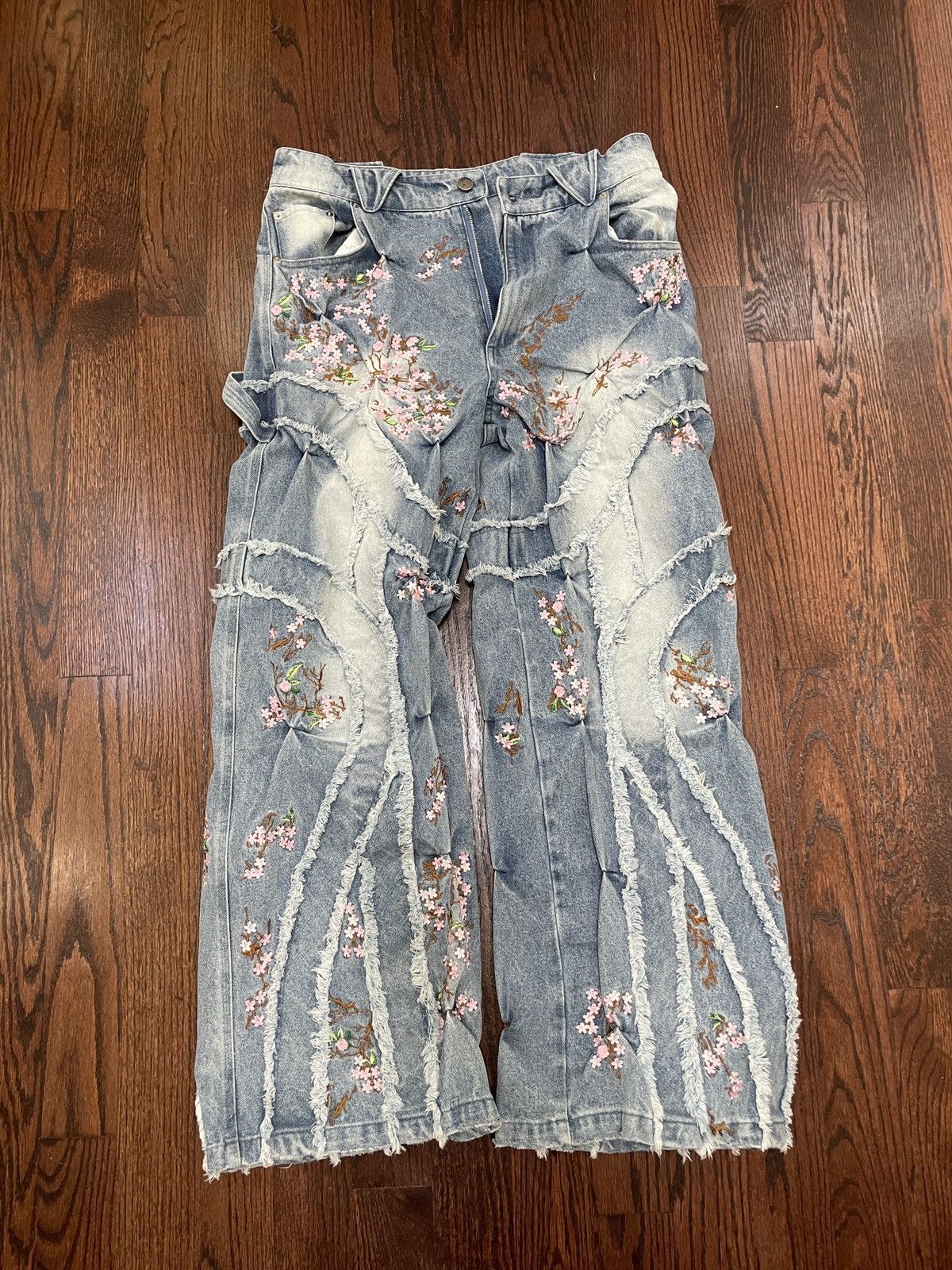 Bad Son × Designer × Streetwear Bad son cherry blossom Jeans | Grailed