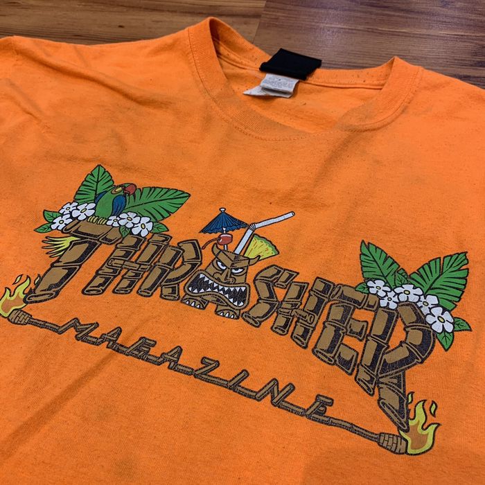 Vintage THRASHER MAGAZINE T-SHIRT ISLAND DESIGN | Grailed