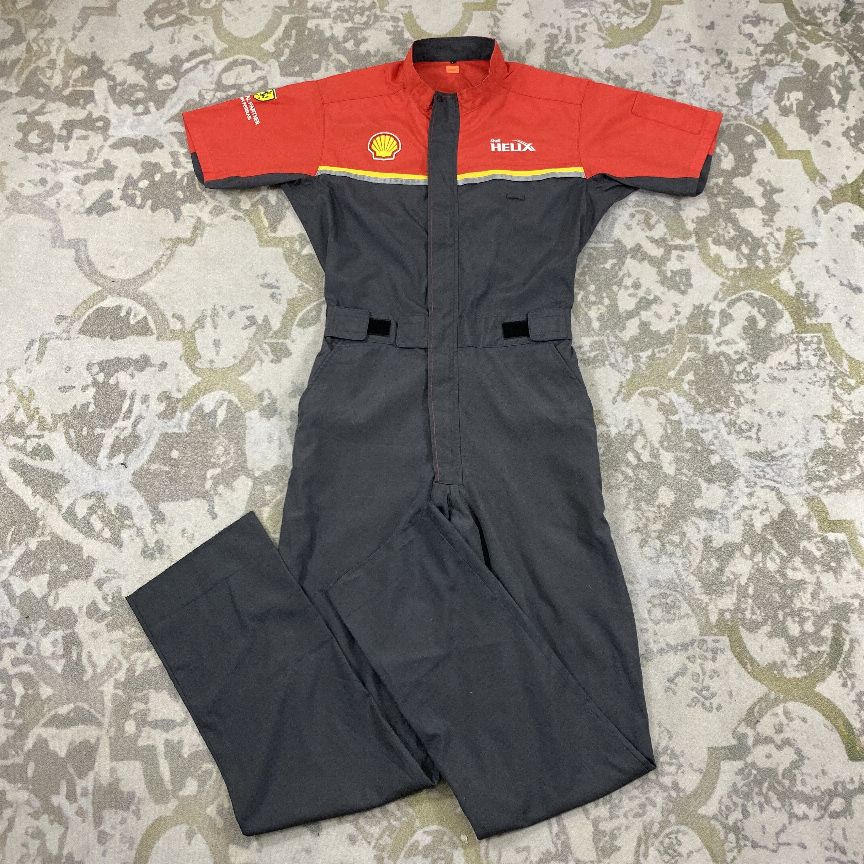 Vintage Vintage FERRARI X SHELL HELIX Zipper Jacket Coverall- J527 ...
