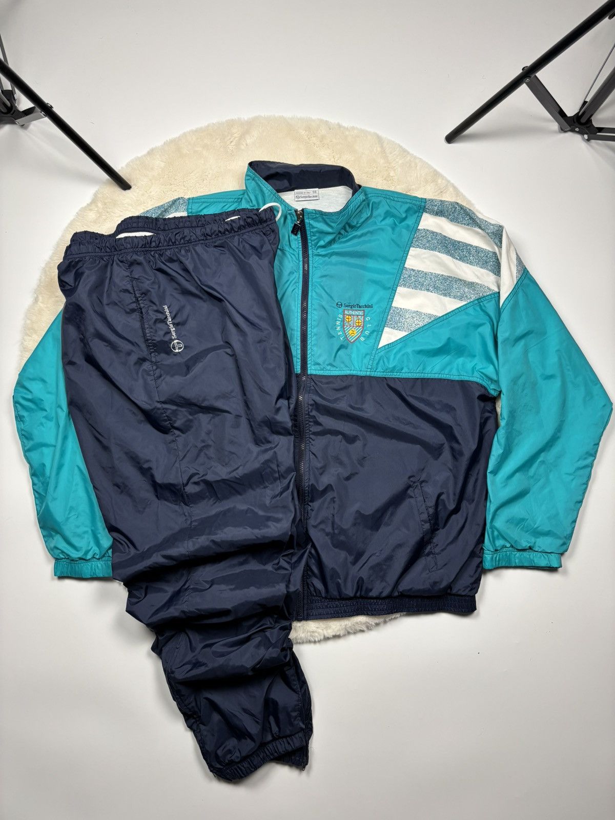 Sergio Tacchini × Streetwear × Vintage Sergio Tacchini Vintage 80’s Nylon Track Suit Rare Model ...