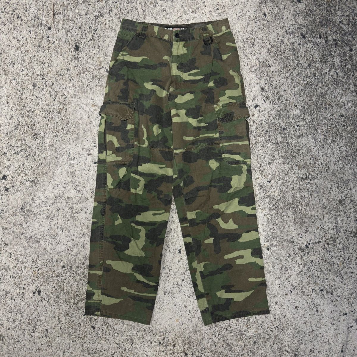Vintage Vintage Plugg Jeans Baggy Wide Leg Camo Cargo Pants | Grailed