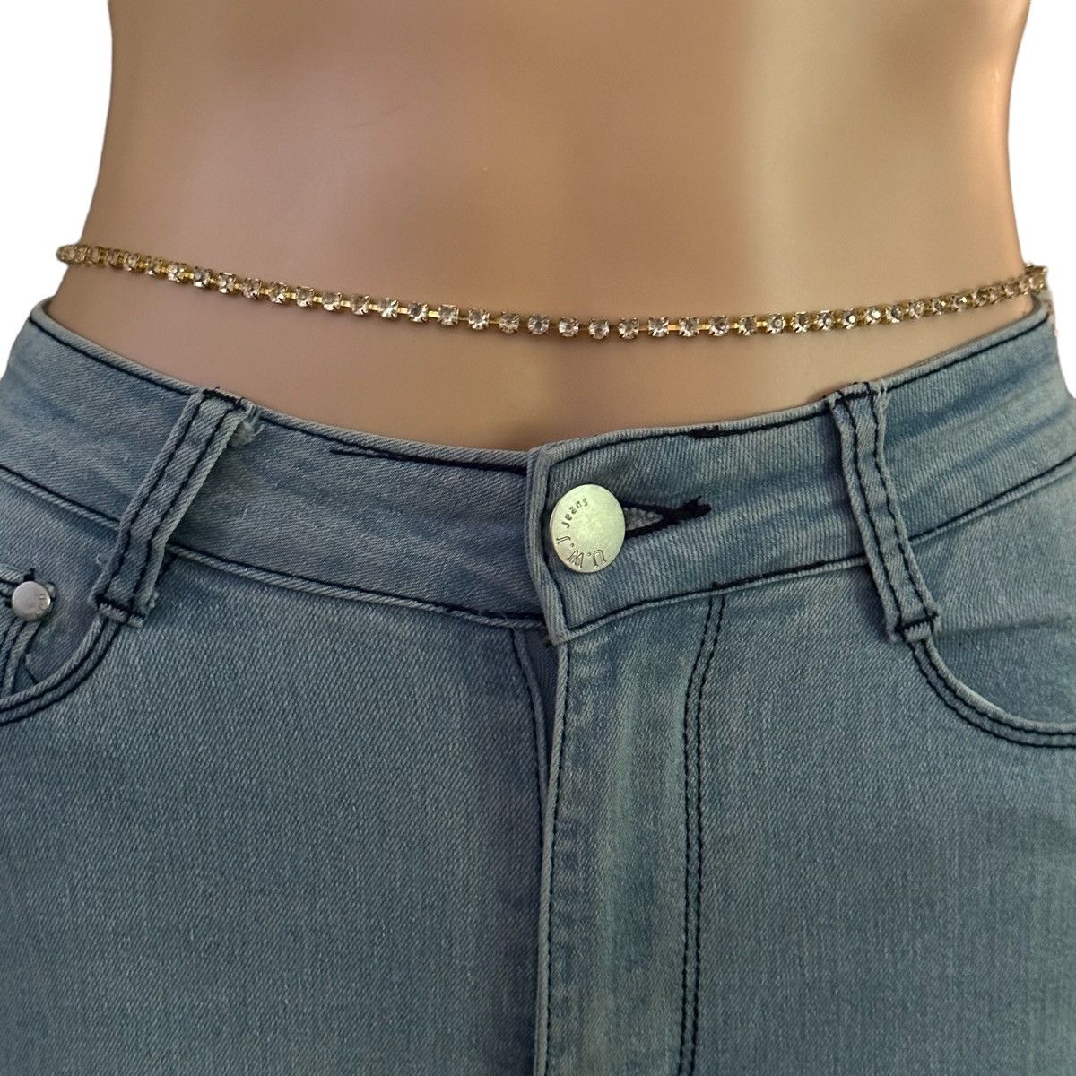 Other Rhinestone belly chain | Grailed