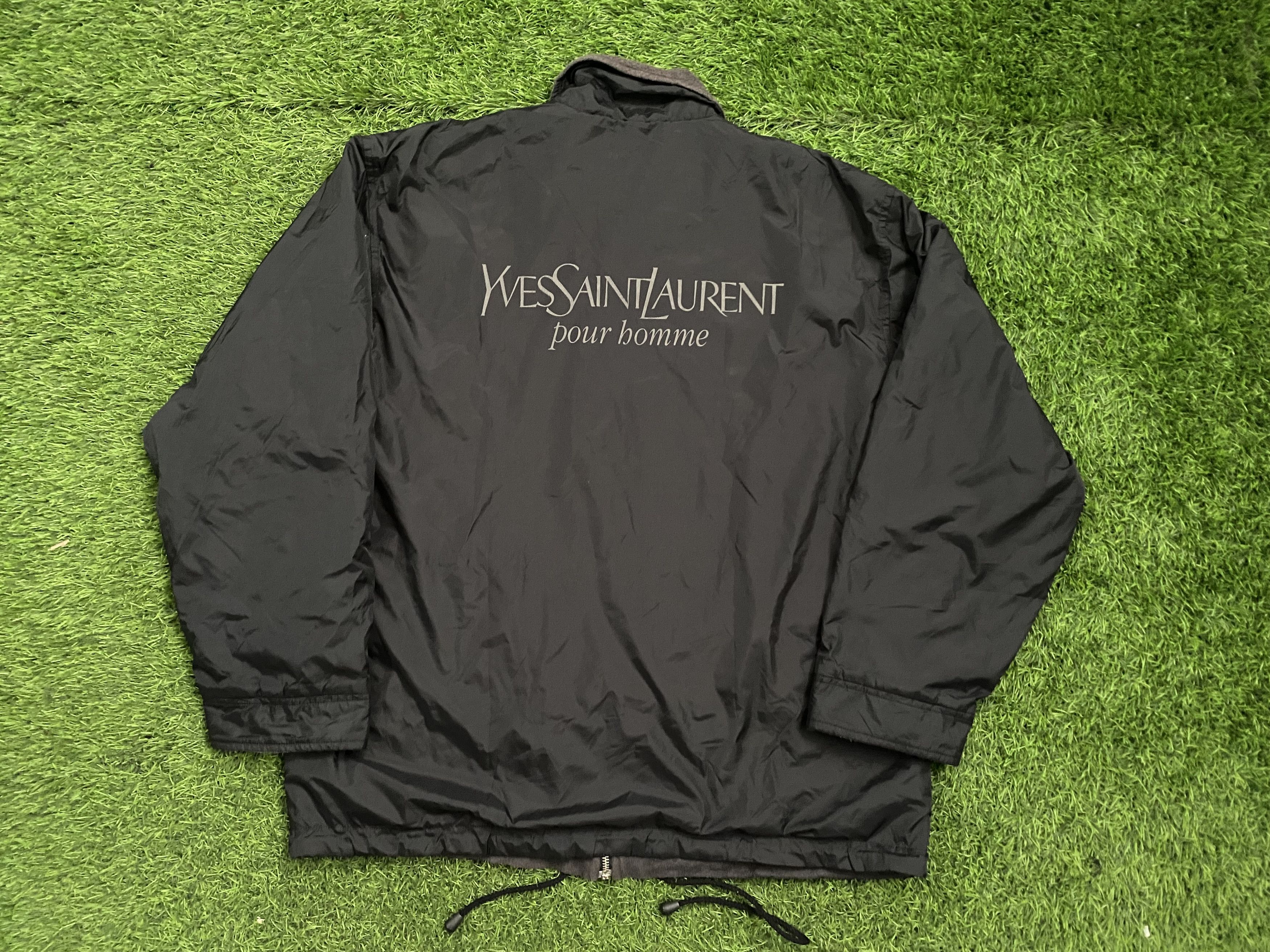Ysl Pour Homme × Yves Saint Laurent Vintage YSL WIndbreaker Big Logo ...