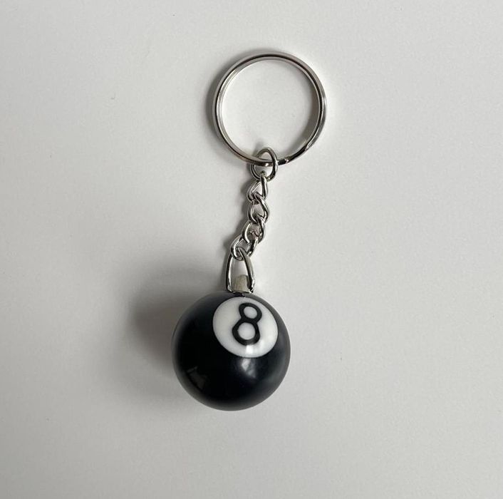 Sterling Silver Y2K 2000s 8 ball keyring keychain | Grailed
