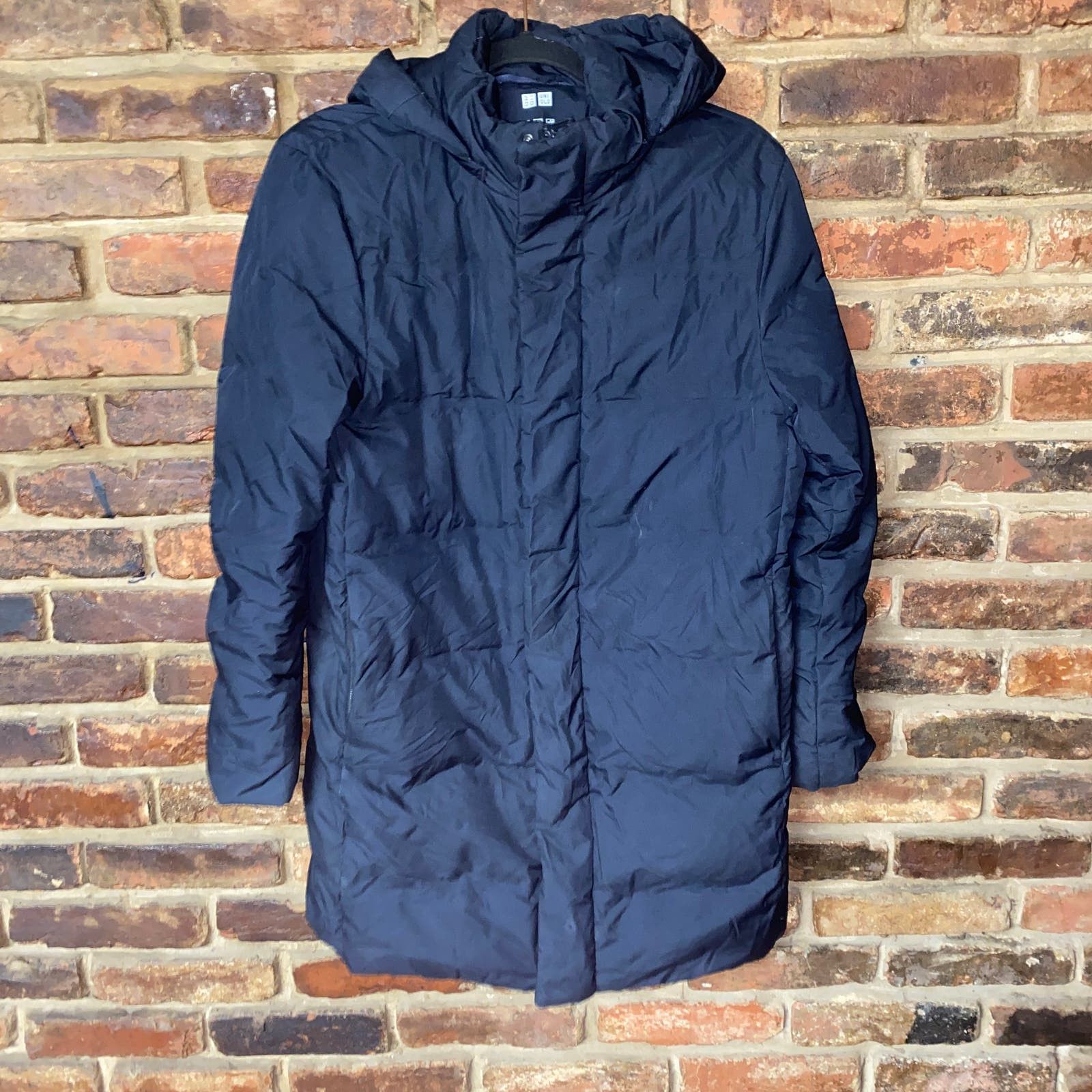 Uniqlo Uniqlo Black Snapp Button Down Puffer Parka Jacket Small | Grailed