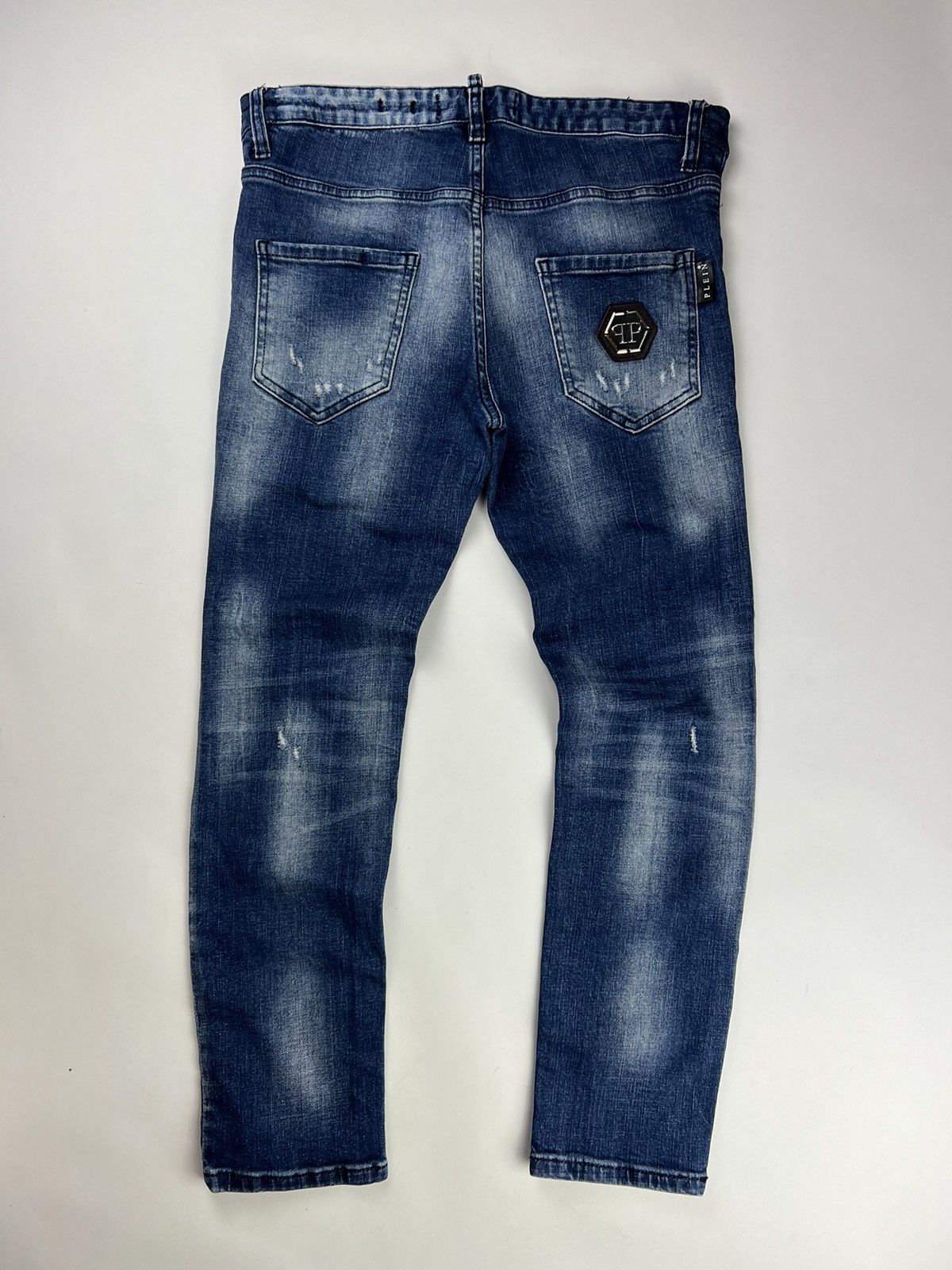 Philipp Plein Philipp Plein Blue Jeans with Mini Logo on Back , Size 31 ...