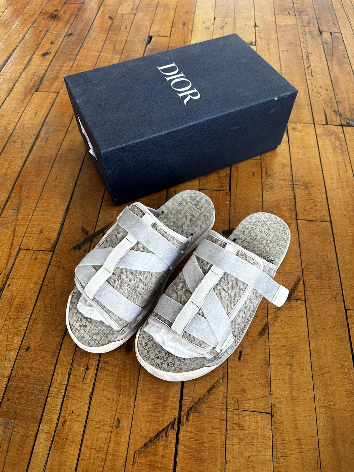 Dior Mens Dior Alpha Oblique Jacquard Sandals | Grailed