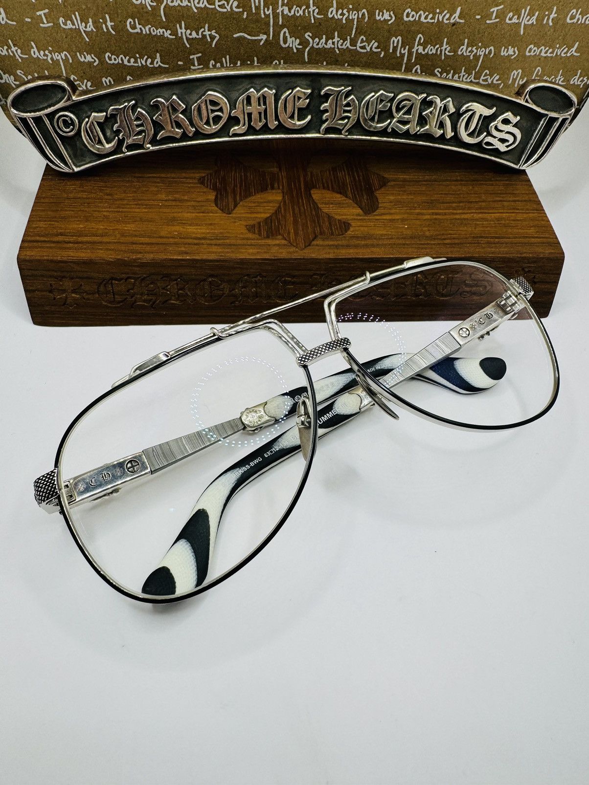 Chrome Hearts 1/1 Chrome Hearts Blade Hummer 3 Glasses | Grailed