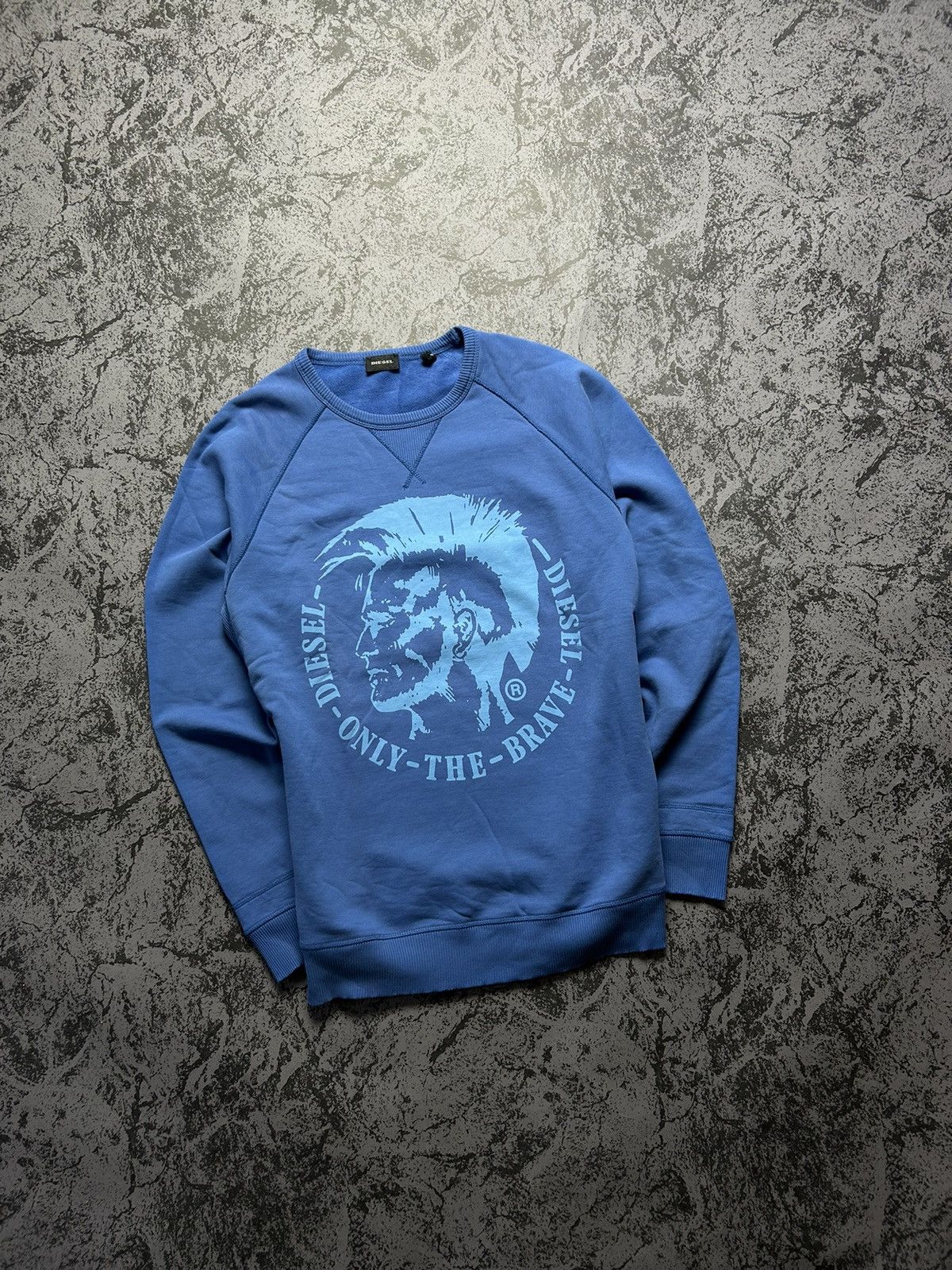 Diesel Rare Blue Sweatshirt Diesel Big Logo | Grailed
