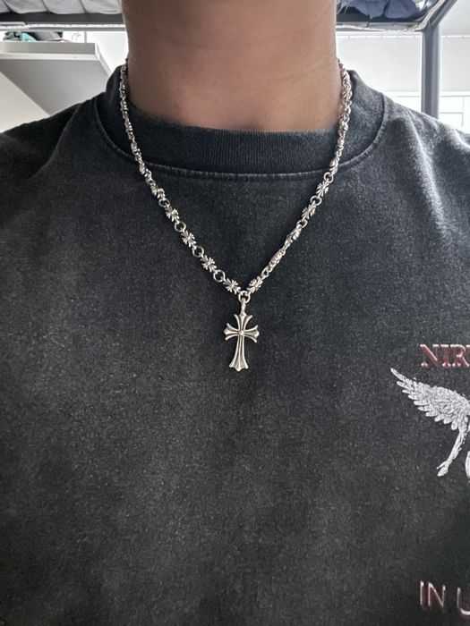 Vintage Chrome Hearts style Y2K Cross chain necklace | Grailed