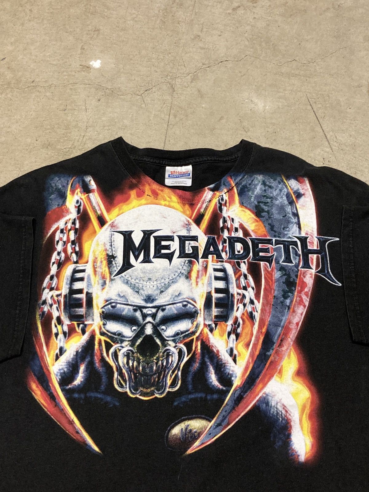 Vintage 2000s Megadeth Vic Rattlehead Big Print T Shirt | Grailed
