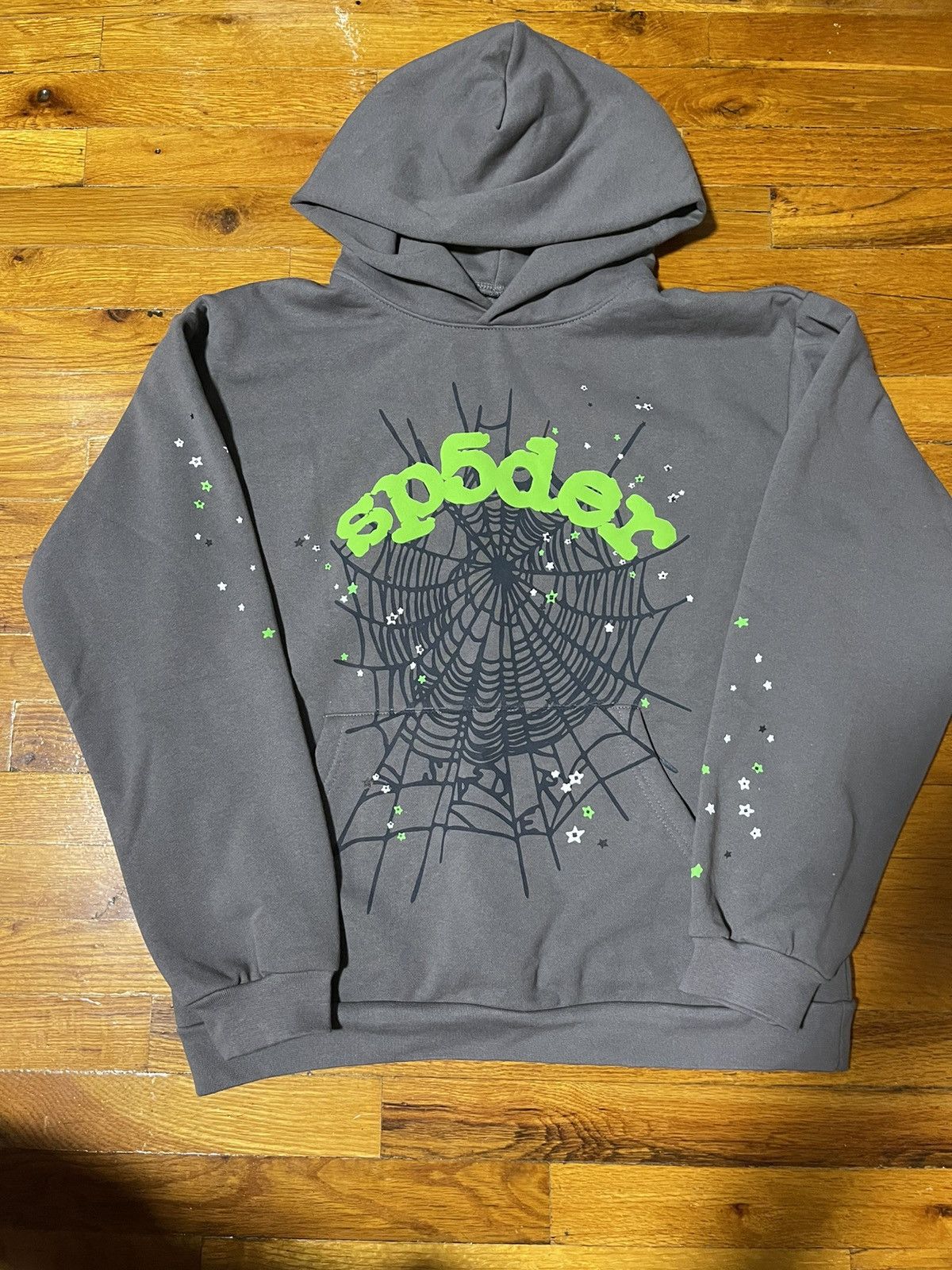 Spider × Young Thug Sp5der Web Hoodie Grey | Grailed
