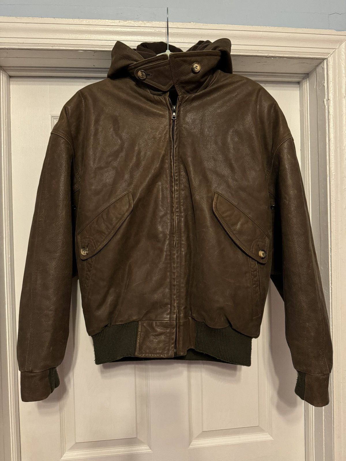 Seraphin × Vintage SERAPHIN vintage leather jacket cashmere inside ...