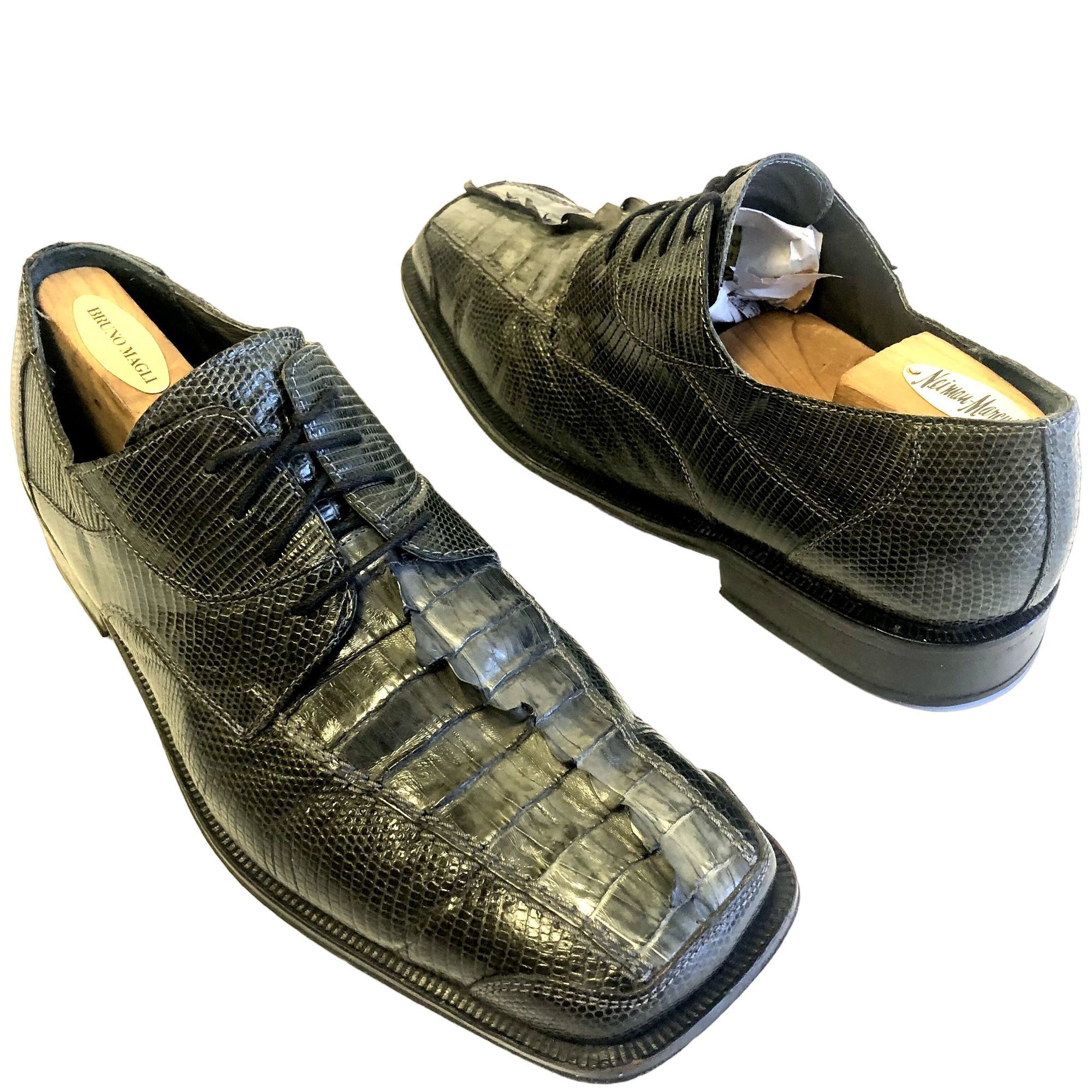 Other David Eden Black HORNBACK Alligator Croc LIZARD Skin Shoes | Grailed