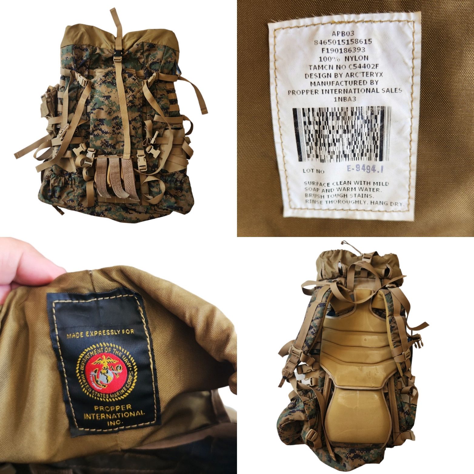 Military Huge Official USMC X Arc'teryx APB03 Rucksack Backpack | Grailed