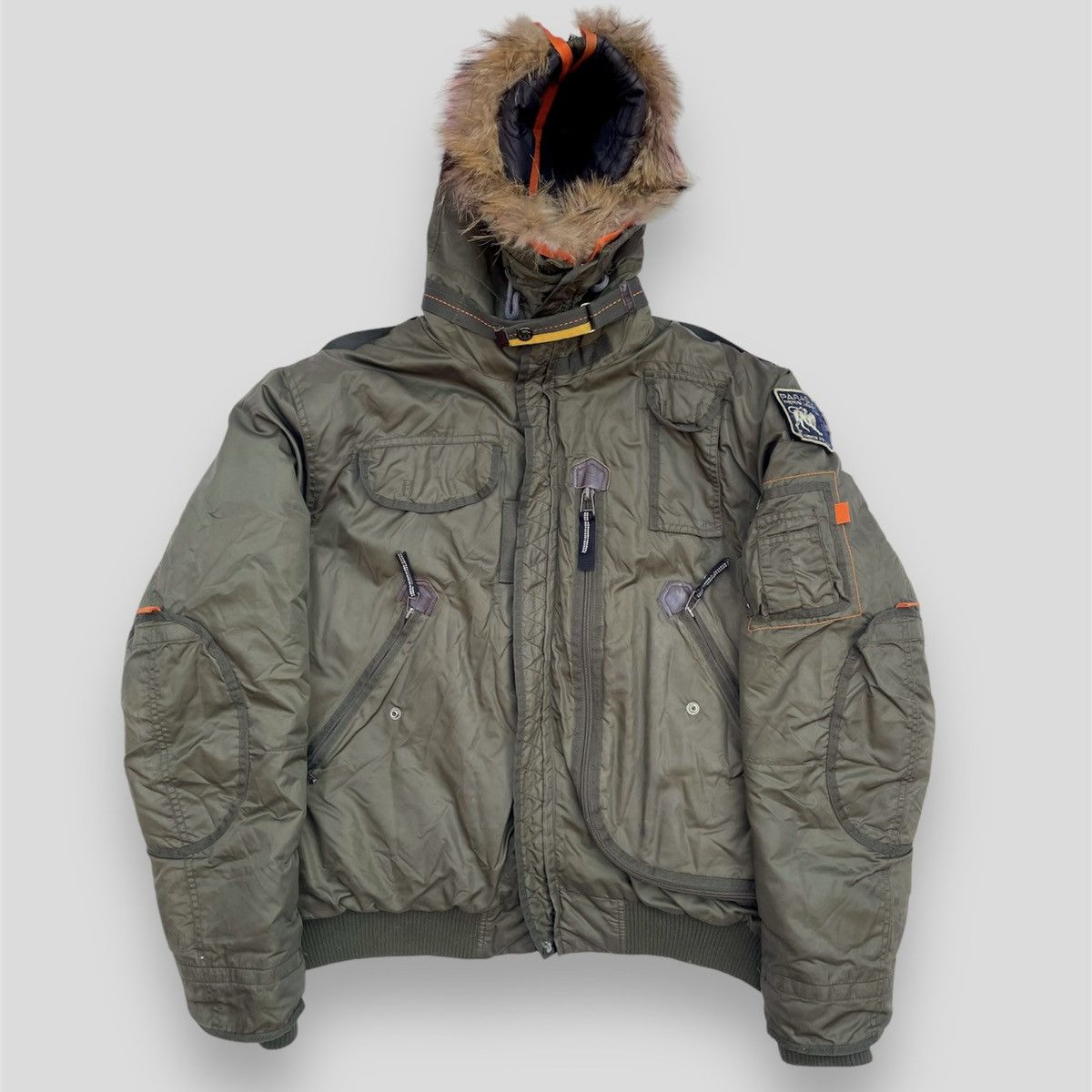 Parasuco × Vintage Army Green Parasuco Bomber Utility Puffer Jacket ...