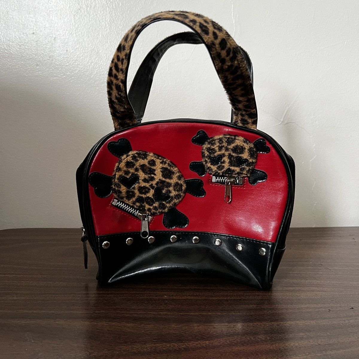 Demonia Cult × Vintage 2000s Demonia leopard print skull and crossbones ...